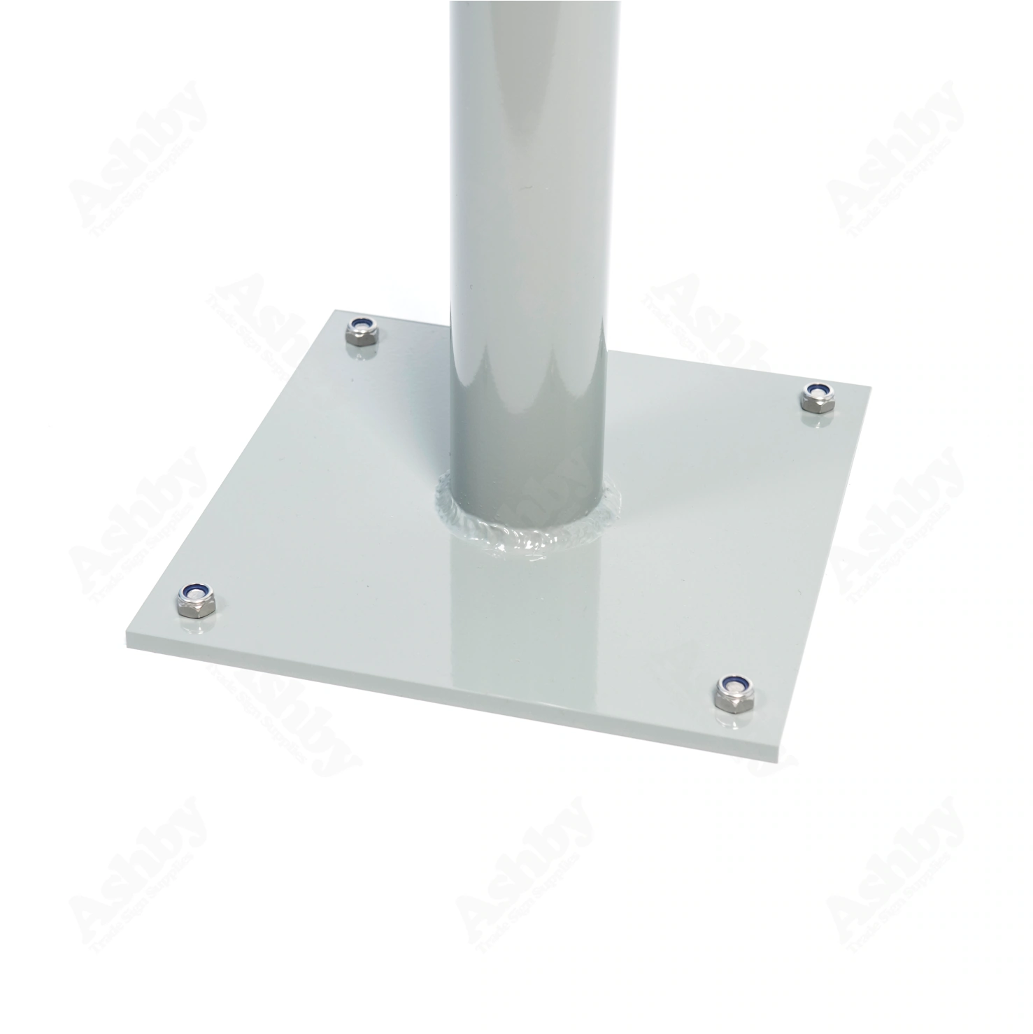 76mm Welded Aluminium Baseplate Post - Painted | Ashby™ Trade Sign Supplies