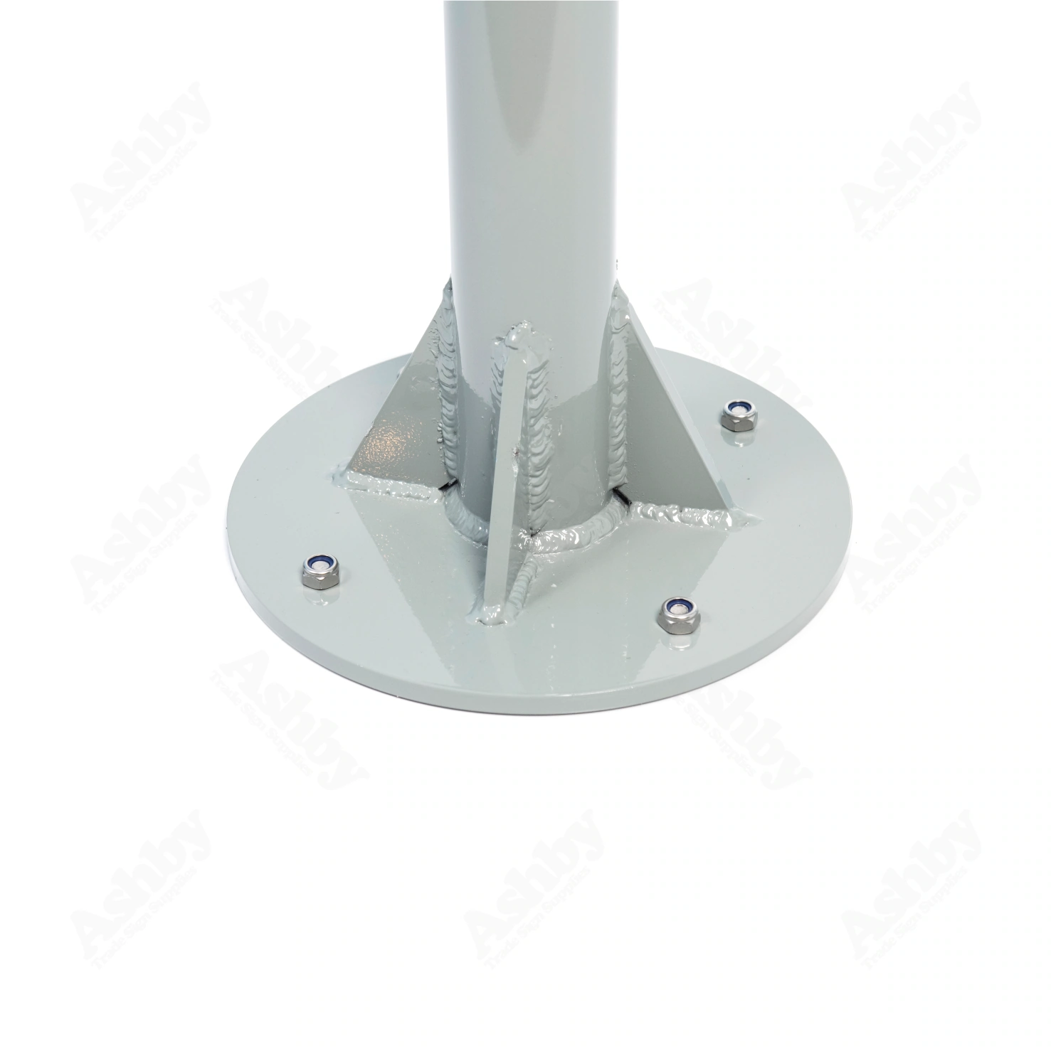 76mm Welded Aluminium Baseplate Post - Painted | Ashby™ Trade Sign Supplies