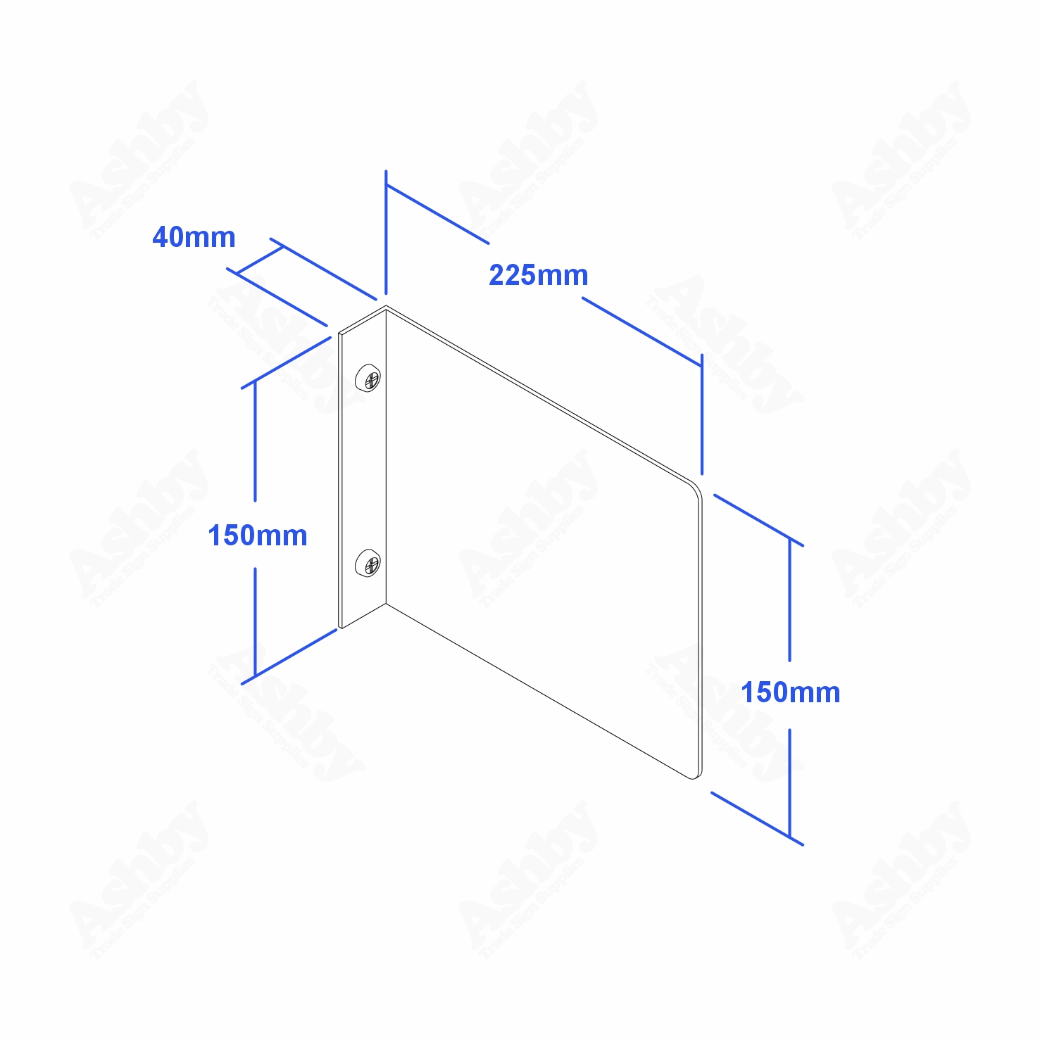 Rectangular Projecting Aluminium Sign - Small - Painted | Ashby™ Trade ...